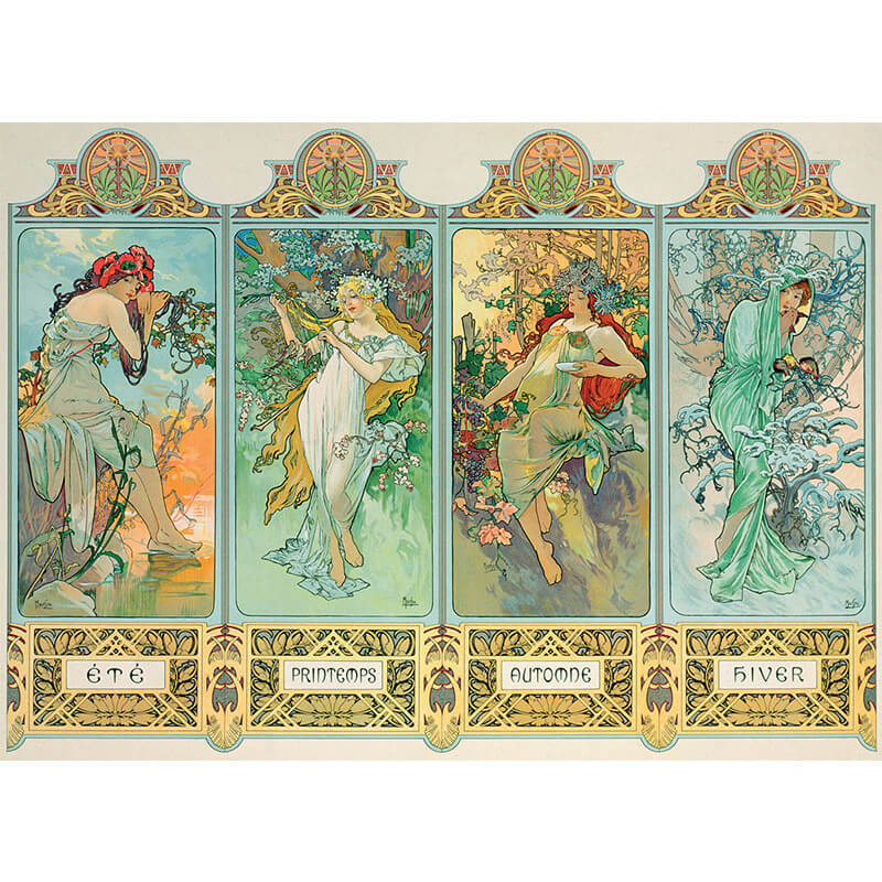 Eurographics Alphonse Mucha The Four Seasons (Variant 3) 1000-Piece ...
