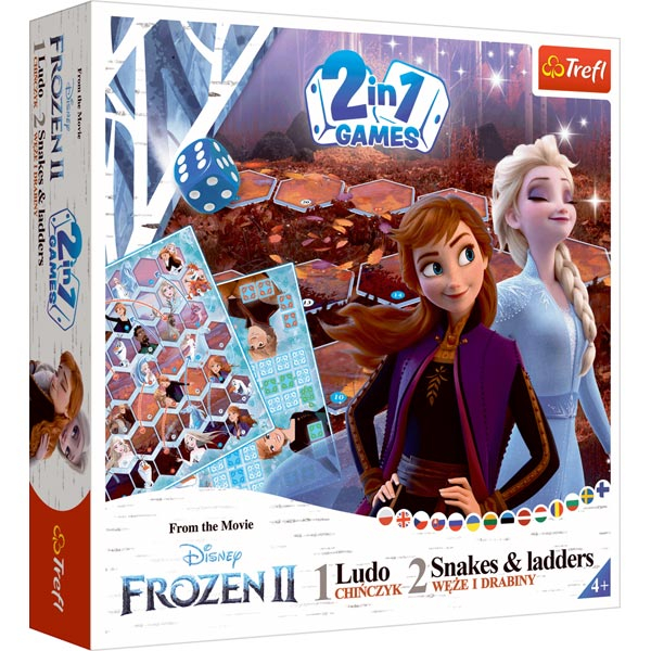 Društvena igra Trefl Frozen 2u1 Ludo/Zmije i merdevine 02068 | ODDO igračke